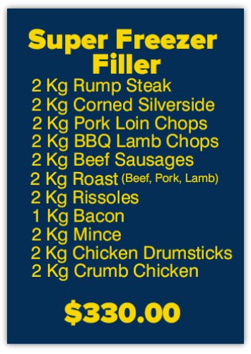 Super Freezer Filler | Let's Meat Townsville